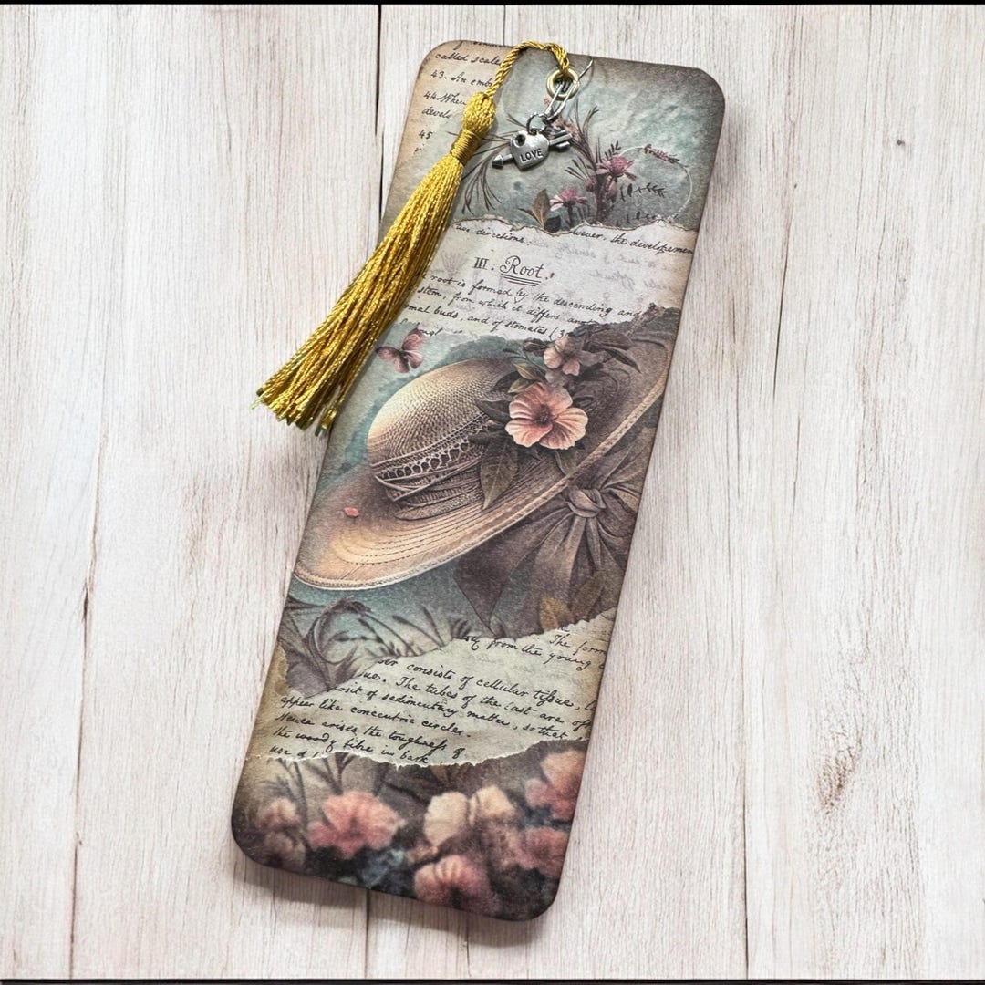 Beautiful Hand Crafted Vintage Style Bookmark. Double Sided for Book ...