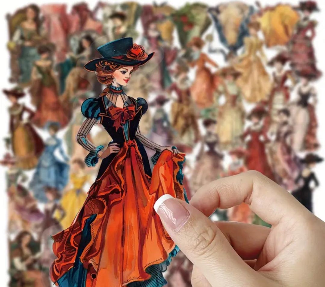 Victorian Women PET Stickers | Vintage Lady Stickers | Journaling ...