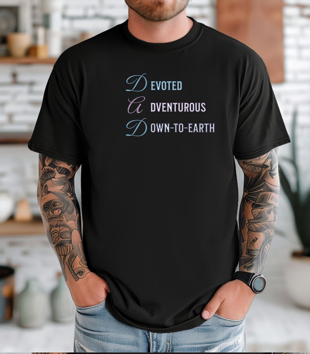 Devoted Dad T-shirt, Comfort Colors Unisex Tee - Etsy