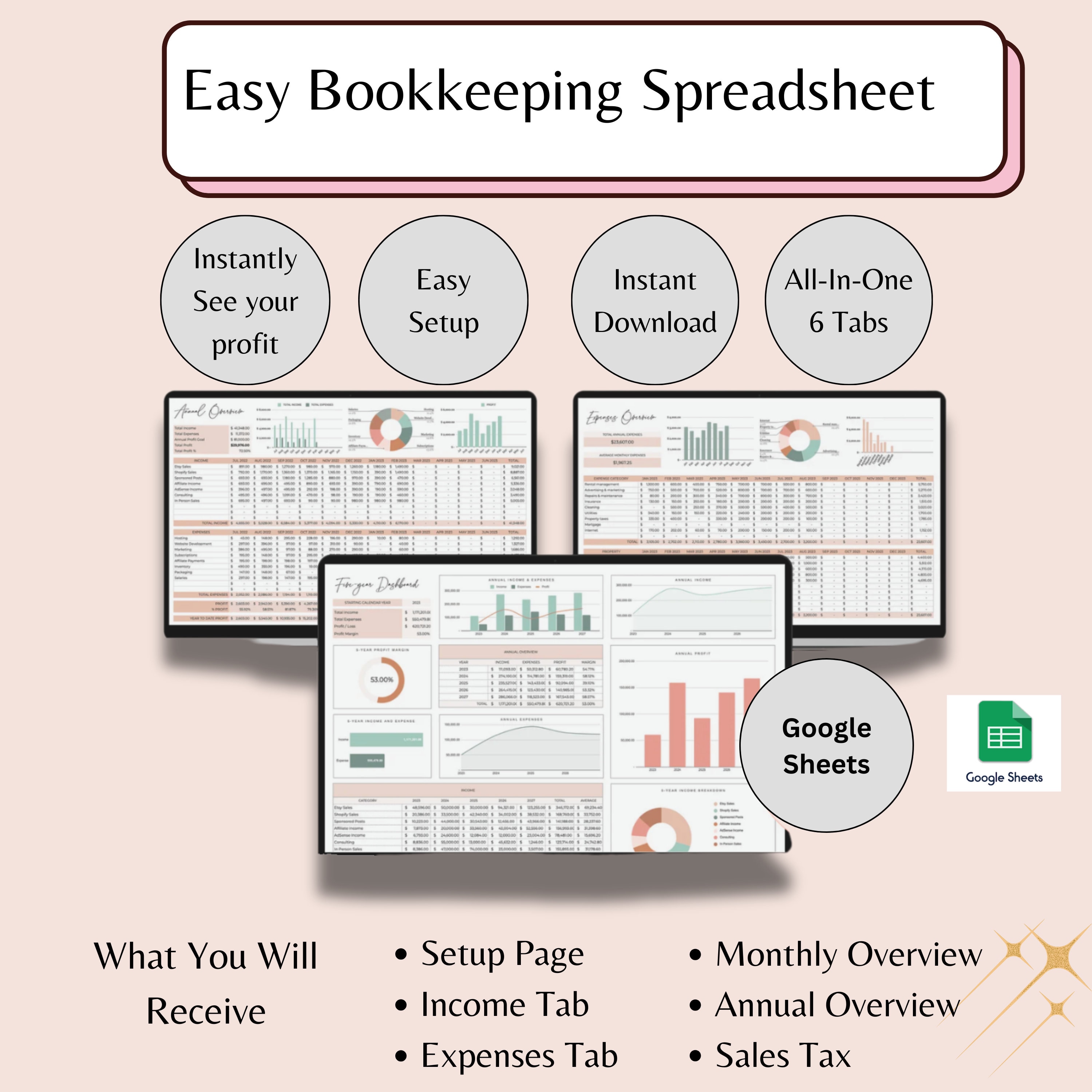 Bookkeeping Template Small Business Bookkeeping Ledger Bookkeeping ...