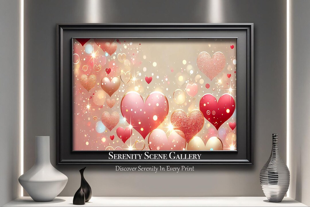 Pink Hearts, Bling Hearts, Background, Art, Romantic, Vibrant ...