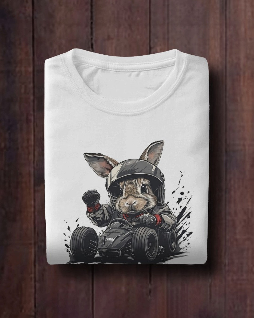 Race Rabbit Shirt, Animal Shirt, Wild Rabbit T-shirt, Funny Animal ...