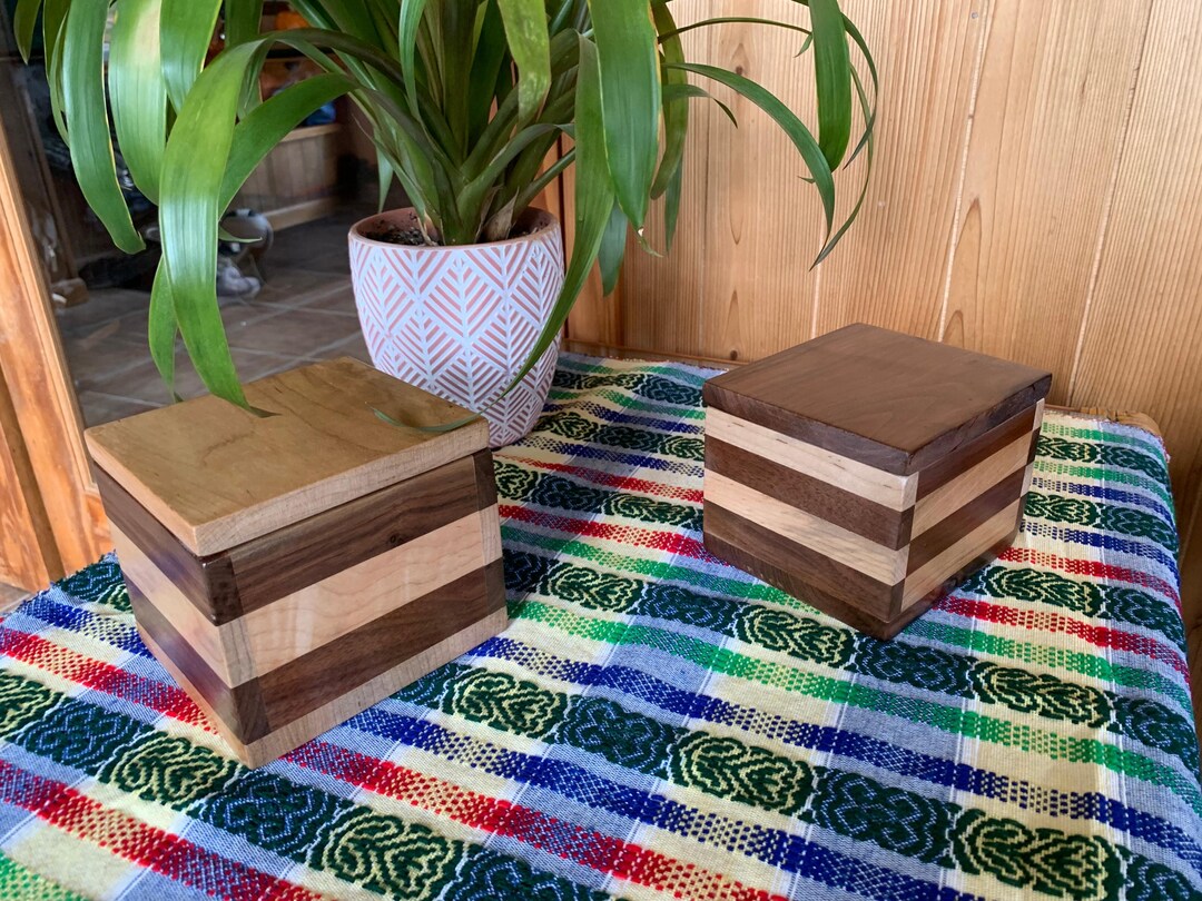 Handcrafted Small Wooden Boxes | Maple and Walnut - Etsy