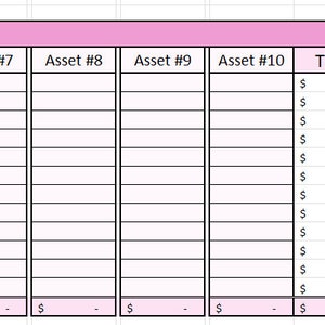 Pink Yearly Budget Spreadsheet - Etsy
