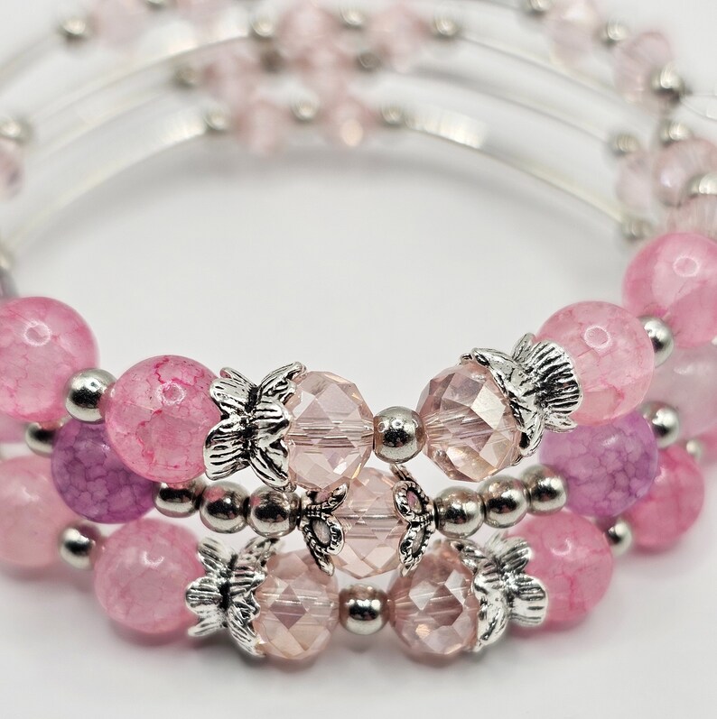 Handmade Memory Wire Stacked Coil Cuff Bracelet - Etsy