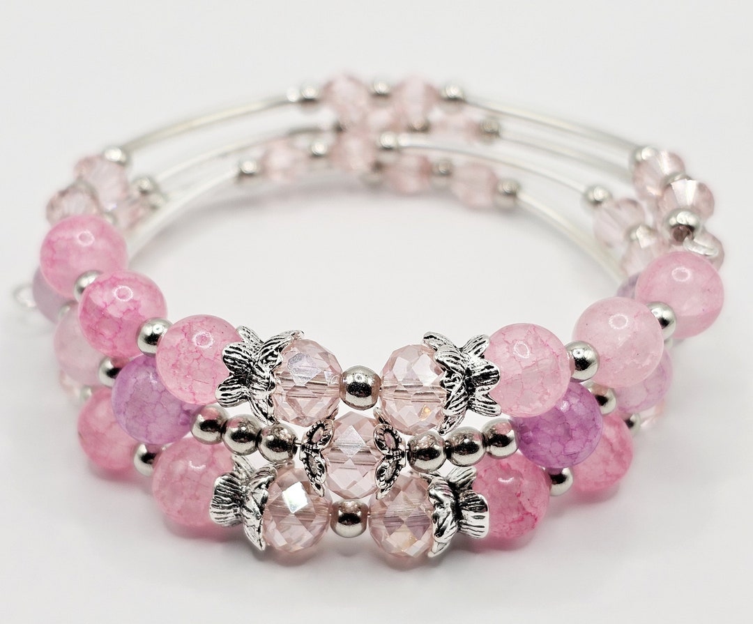 Handmade Memory Wire Stacked Coil Cuff Bracelet - Etsy