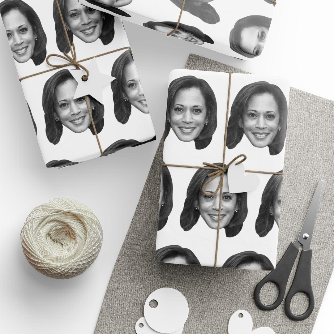 Kamala Harris 2024 Wrapping Paper, Kamala Harris Wrapping Paper, Kamala ...