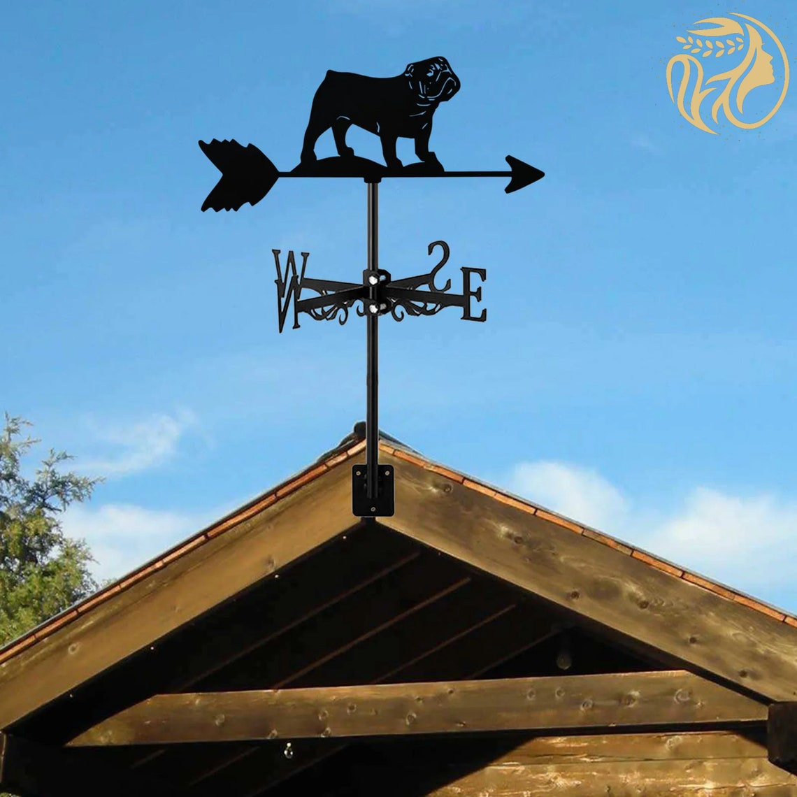 French Bulldog Weather Vane, Weather Vane for Yard, Pet Lover Decor ...