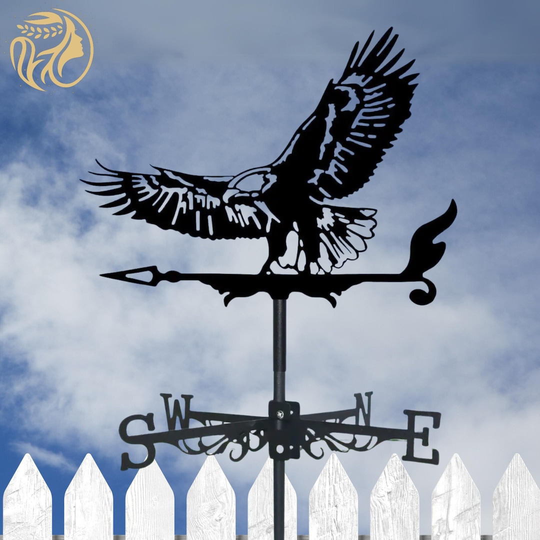 Eagle Weather Vane, Weathered Vane for Yard, Metal Wind Sculptures ...