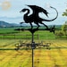 Dragon Weather Vane, Majestic Weathervane, Fantasy Garden Art, Wind ...