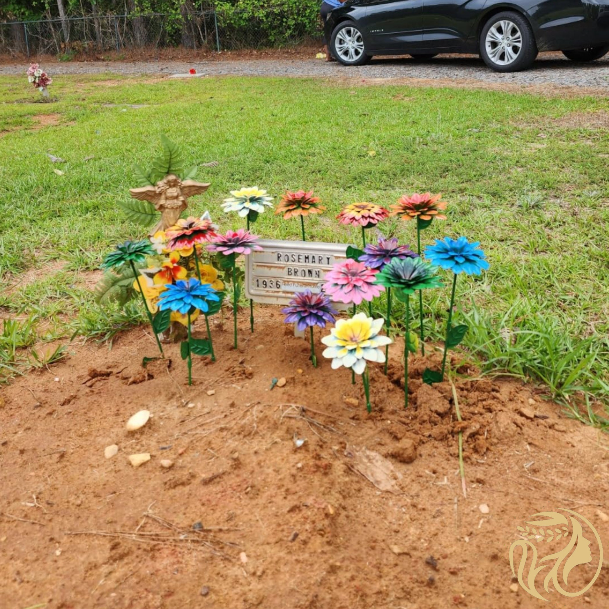 7pcs Flower Garden Stake, Flower Pot Stake, Flower Garden Art, Metal ...