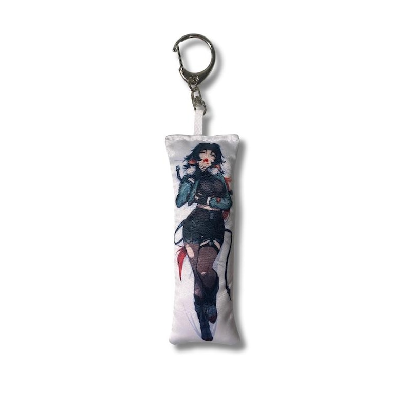 Mini Jane Doe Dakimakura Keychain: Zenless Zone Zero Body Pillow Charm ...