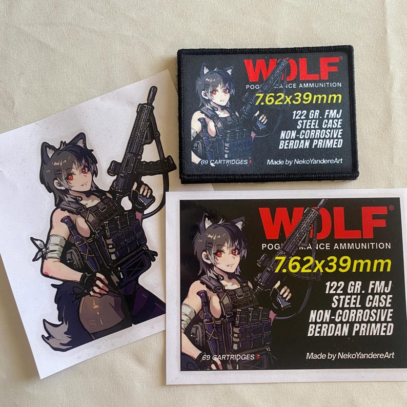 Anime Velcro Patch - Wolf 7.62x39 - Etsy