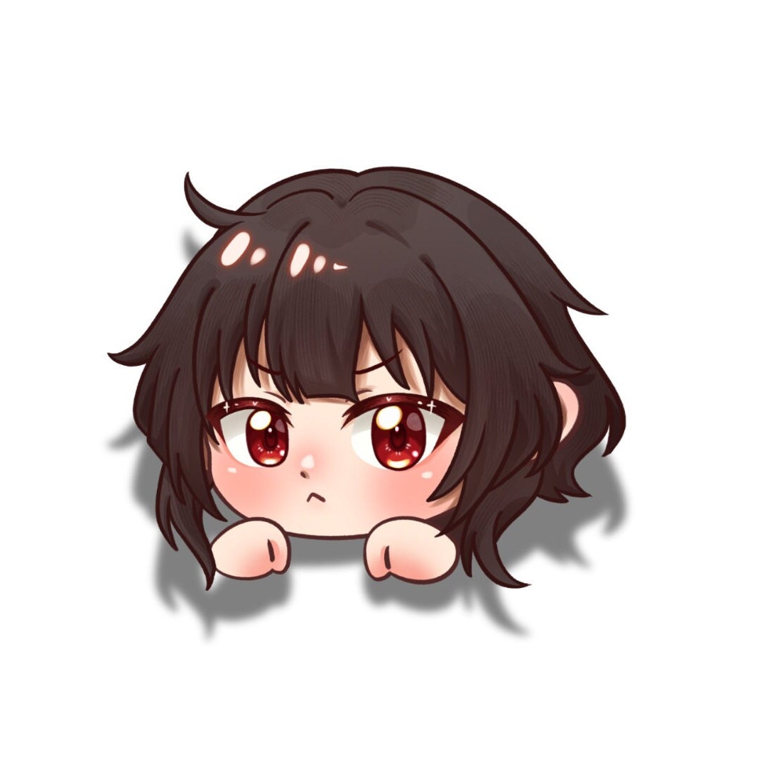 Konosuba Megumin (no Hat) Custom Anime Vinyl Peeker Stickers for Car ...