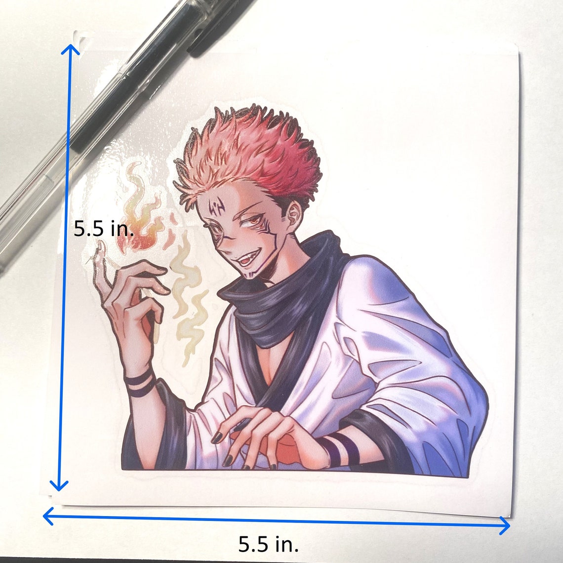 JJK Sukuna Custom Anime Vinyl Stickers for Car / Laptop //waterproof ...