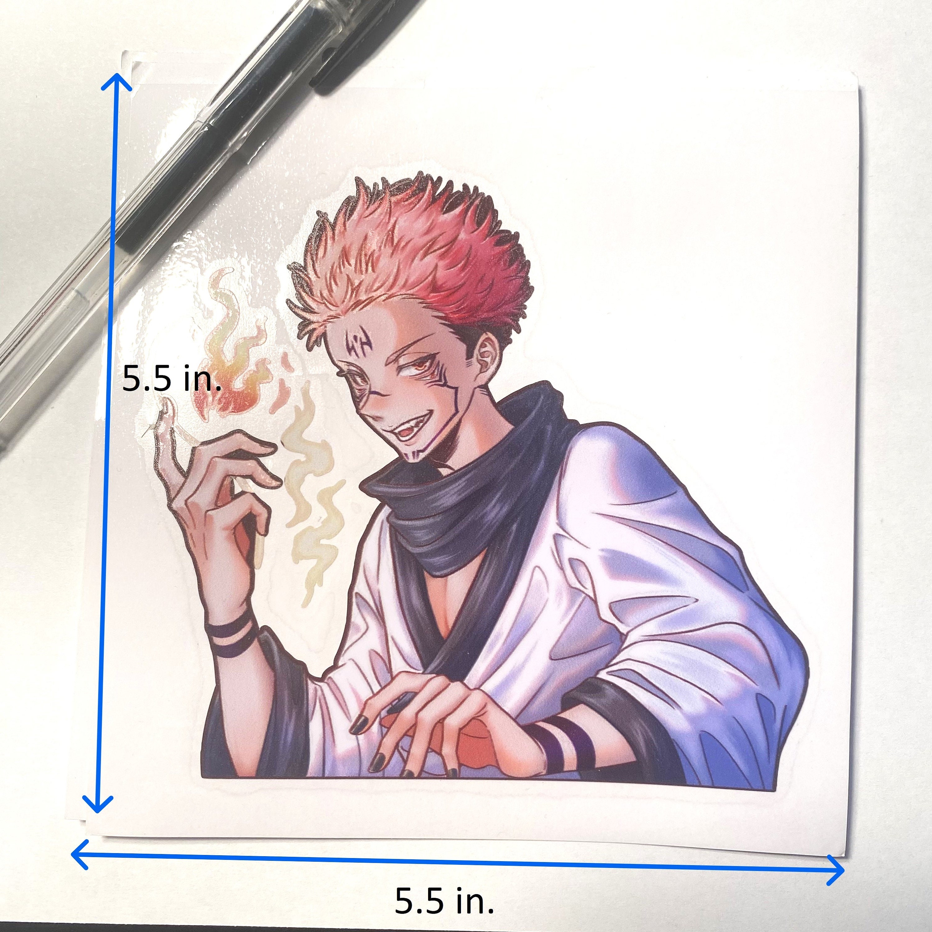 JJK Sukuna Custom Anime Vinyl Stickers for Car / Laptop //waterproof ...