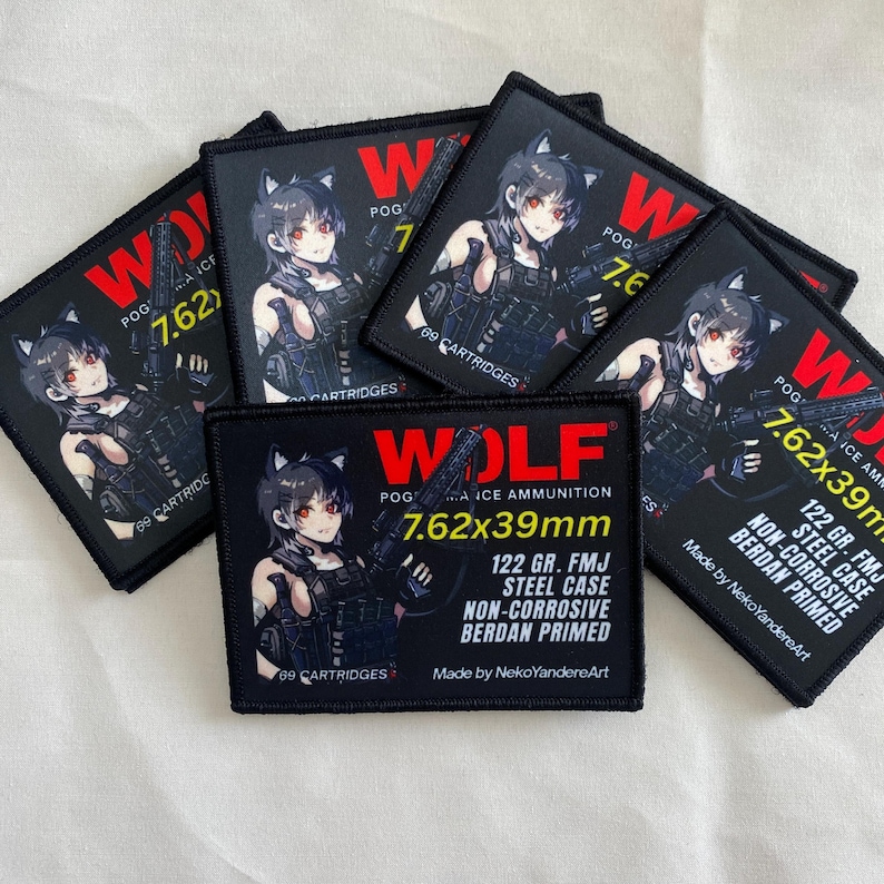 Anime Velcro Patch - Wolf 7.62x39 - Etsy.de