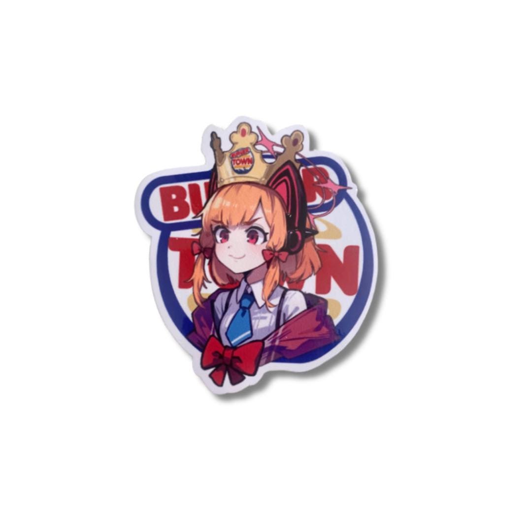 Blue Archive Momoi Burger King Parody Sticker - Waterproof Anime Decal ...