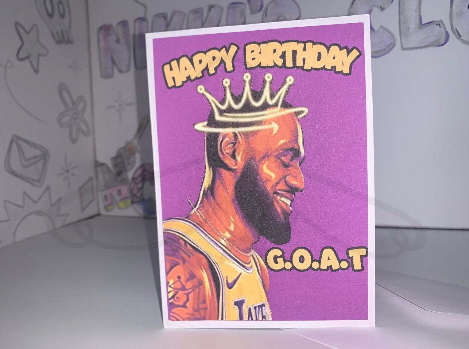 Lebron James Themed Birthday Card-basketball Lebron James 3D Birthday ...