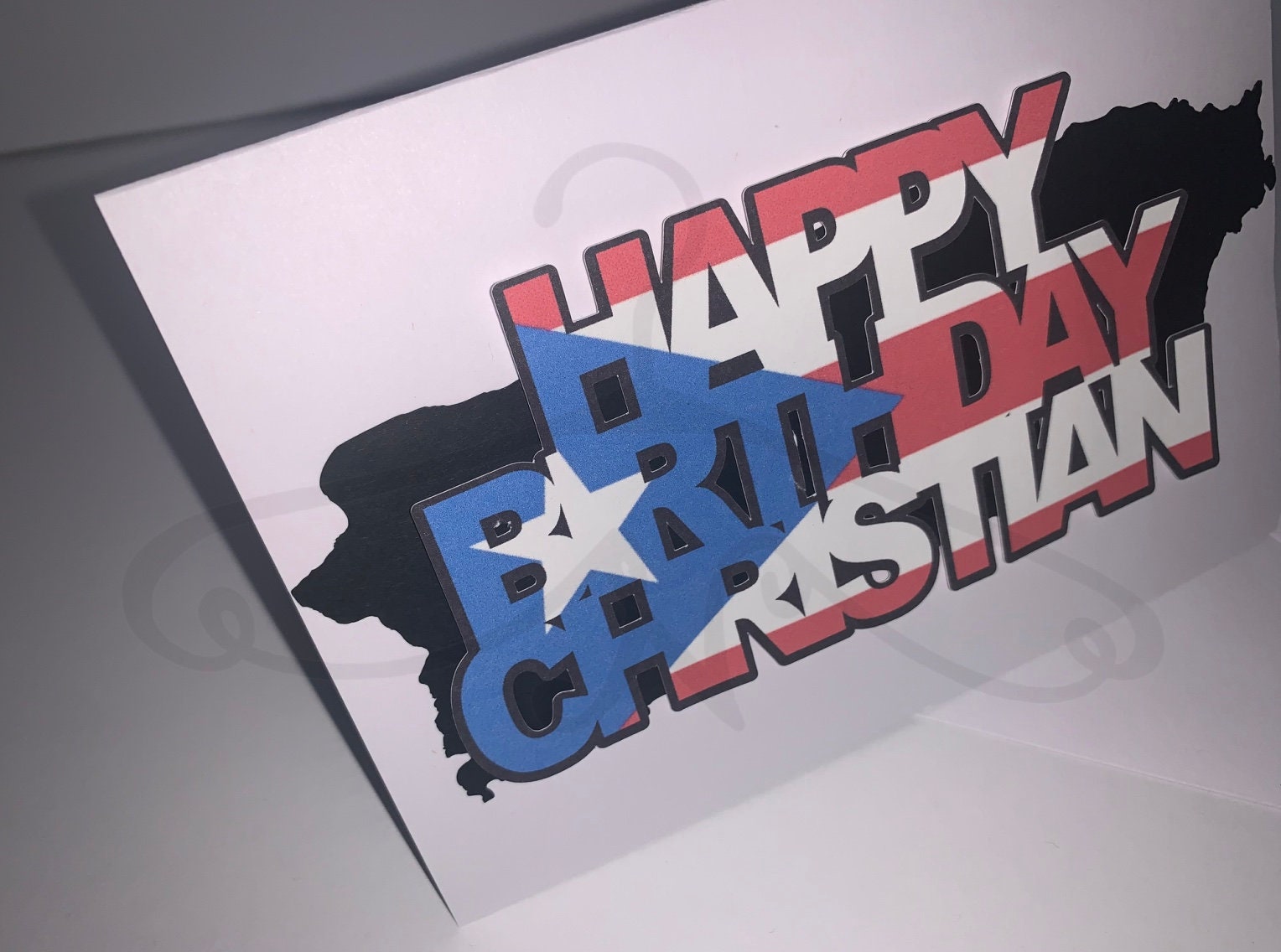 Puerto Rico Themed Birthday Card- Puerto Rico 3D Birthday Cards- Custom ...