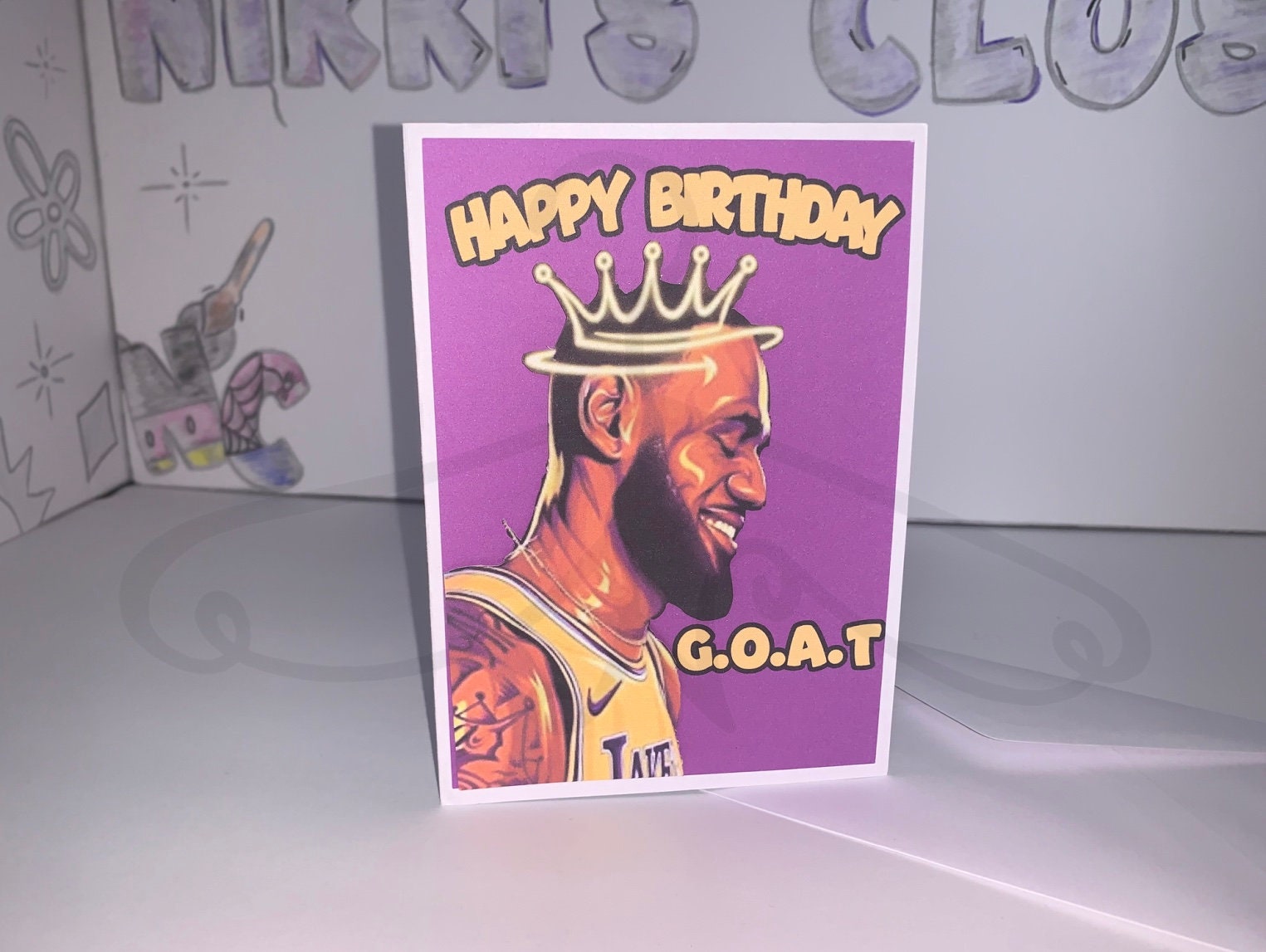 Lebron James Themed Birthday Card-basketball Lebron James 3D Birthday ...