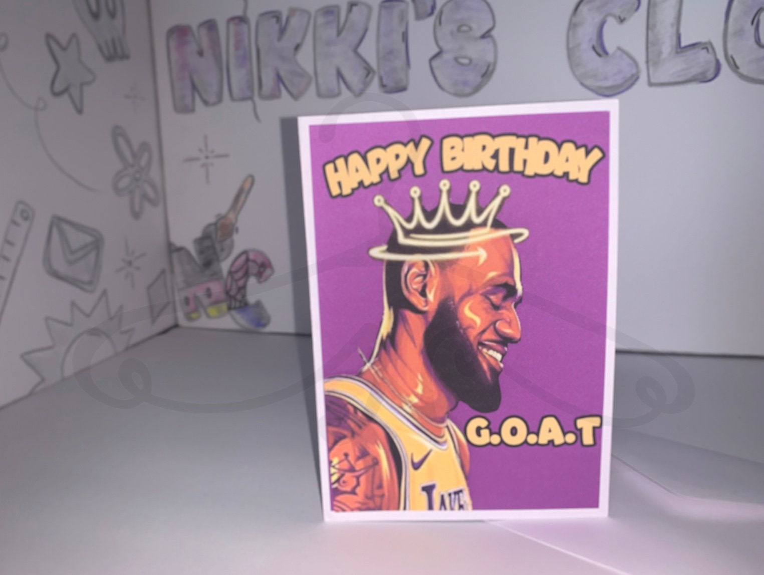 Lebron James Themed Birthday Card-basketball Lebron James 3D Birthday ...