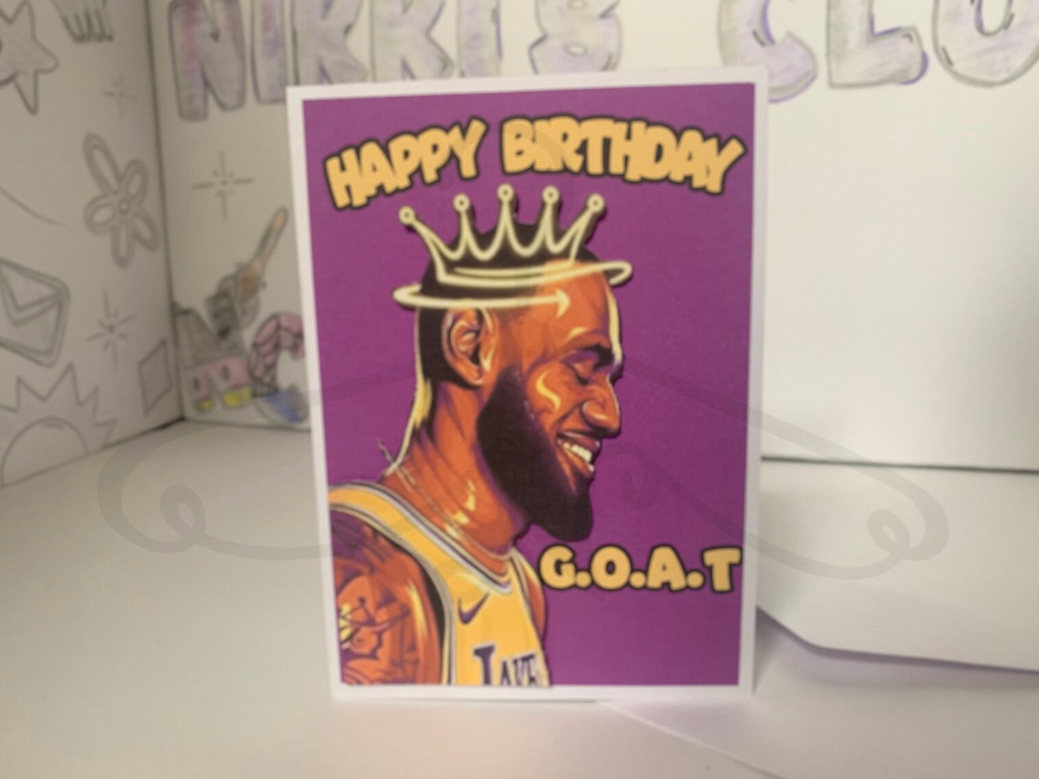 Lebron James Themed Birthday Card-basketball Lebron James 3D Birthday ...