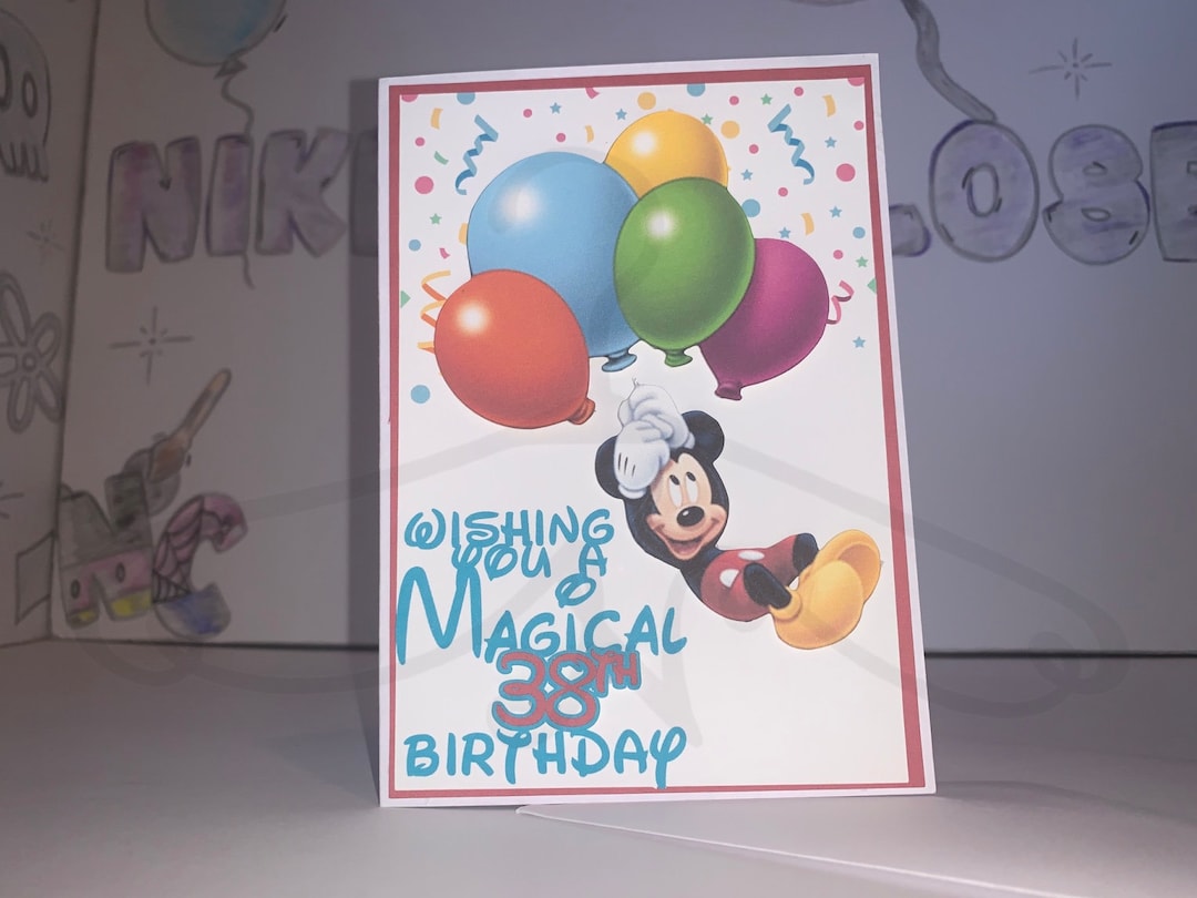 Mickey Mouse Themed Birthday Card- Disney Mickey Mouse 3D Birthday ...