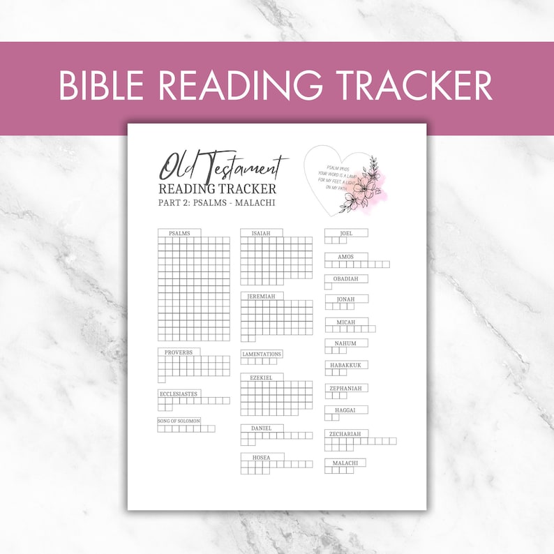 Printable Bible Reading Tracker - Etsy