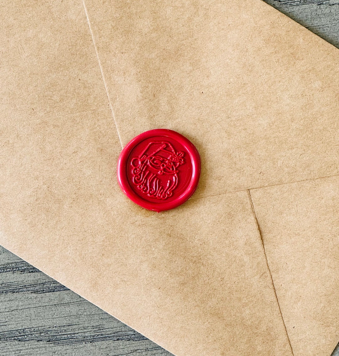 Christmas Wax Seals, Custom Self Adhesive Wax Seals, Monogram Wax Seal ...