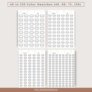 Color Swatch Chart Blank Color Chart Printable Color Swatch Template ...