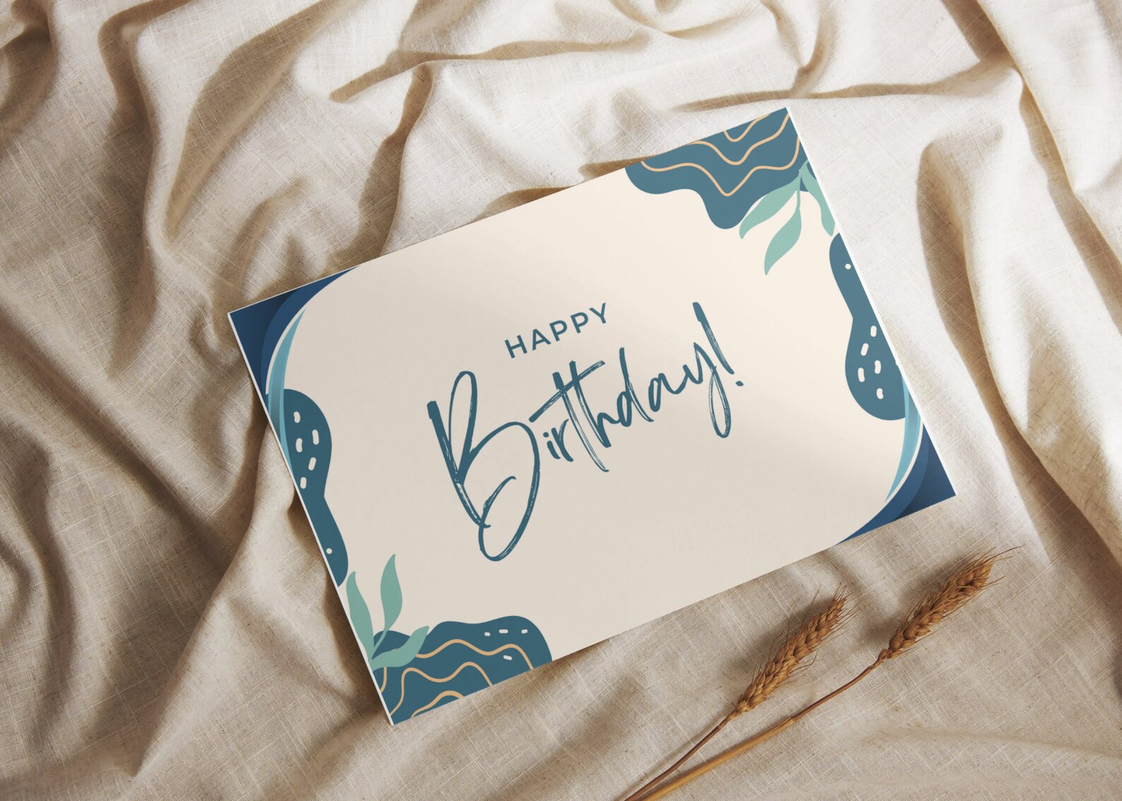 Happy Birthday Card DIGITAL Download Printable Abstract Birthday Card ...