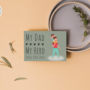 Happy Father's Day Father's Day Card Best Dad Printable Card Instant ...