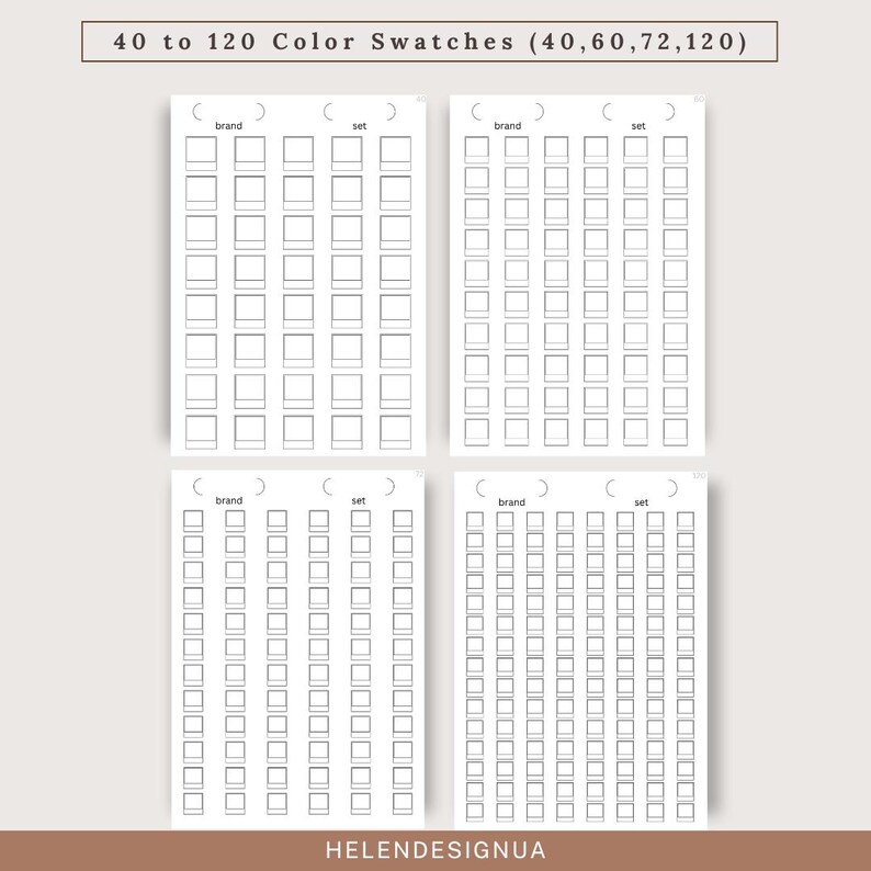 Color Swatch Chart Blank Color Chart Printable Color Swatch Template ...