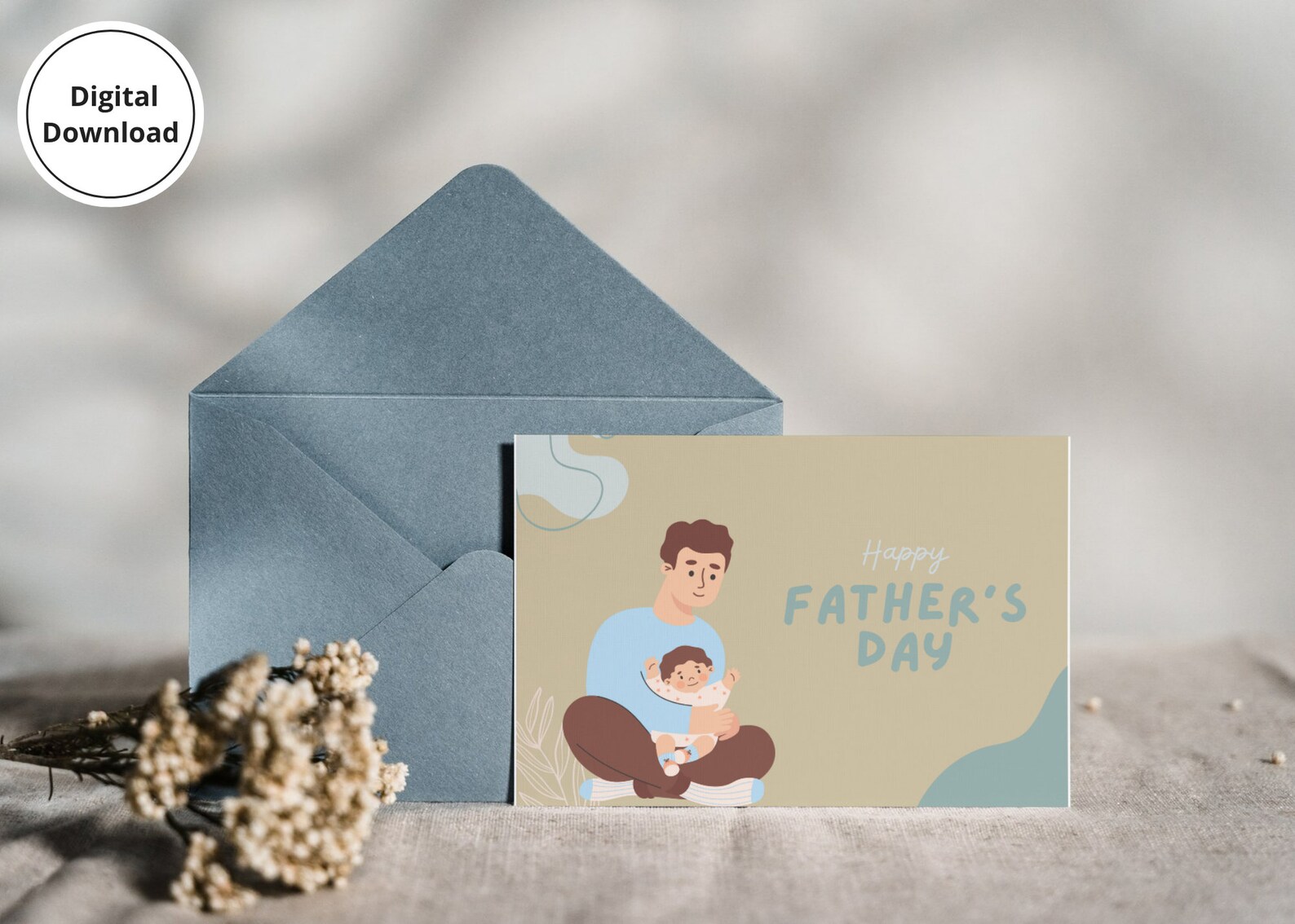 Fathers Day Card From Family, PRINTABLE Father's Day Card, We Love You ...