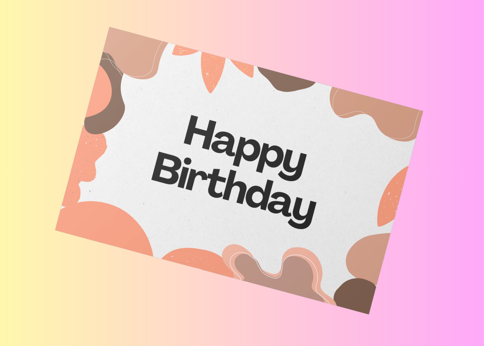 Happy Birthday Card DIGITAL Download Printable Abstract Birthday Card ...