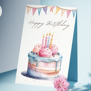 Happy Birthday Card - DIGITAL Download - Printable Birthday Card ...