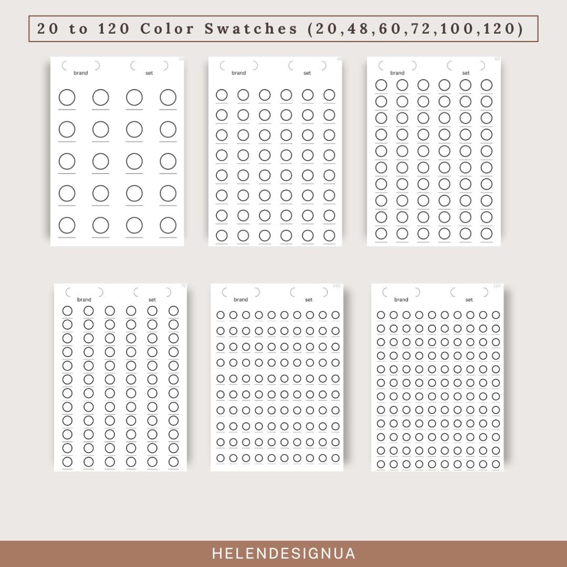 Color Swatch Chart Blank Color Chart Printable Color Swatch Template ...