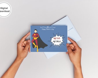 Happy Father's Day Father's Day Card Best Dad Printable Card Instant ...