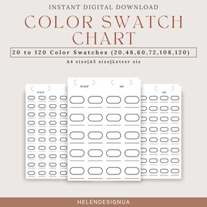 Color Swatch Chart Blank Color Chart Printable Color Swatch Template ...