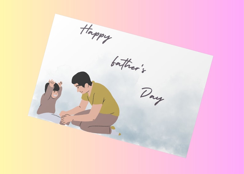 Happy Father's Day Father's Day Card Best Dad Printable Card Instant ...