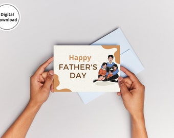 Happy Father's Day Father's Day Card Best Dad Printable Card Instant ...