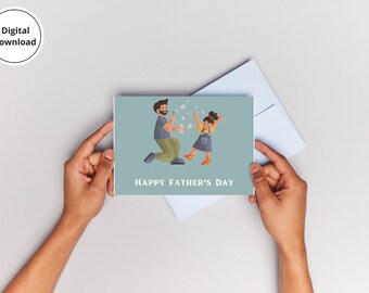 Happy Father's Day Father's Day Card Best Dad Printable Card Instant ...