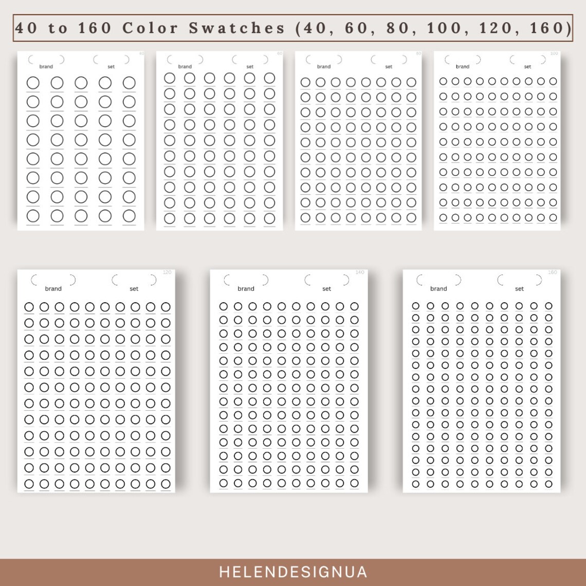 Color Swatch Chart Blank Color Chart Printable Color Swatch Template ...