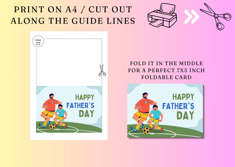 Happy Father's Day Father's Day Card Best Dad Printable Card Instant ...