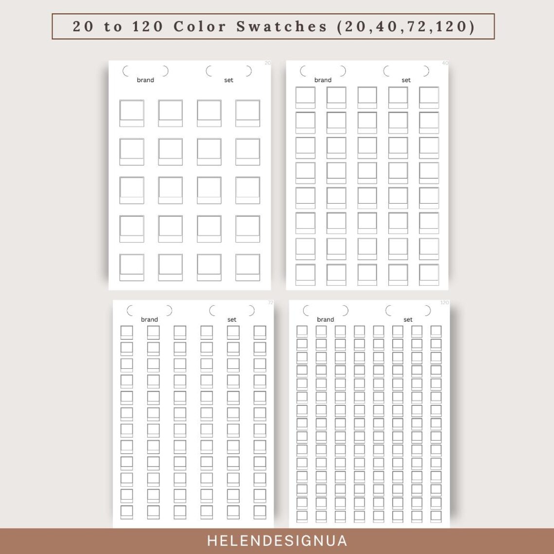 Color Swatch Chart Blank Color Chart Printable Color Swatch Template ...