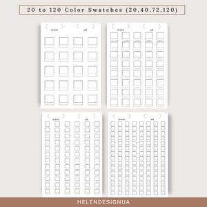 Color Swatch Chart Blank Color Chart Printable Color Swatch Template ...