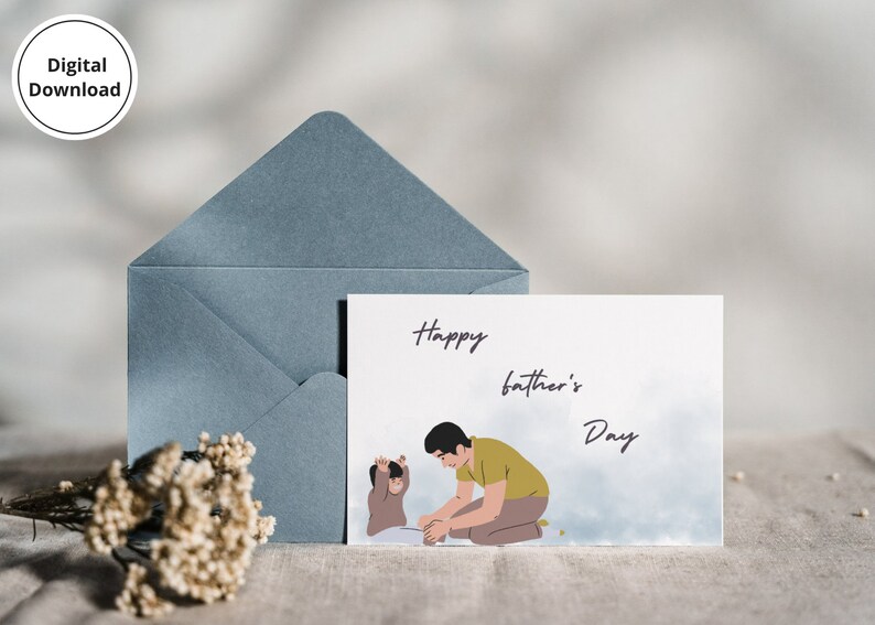 Happy Father's Day Father's Day Card Best Dad Printable Card Instant ...