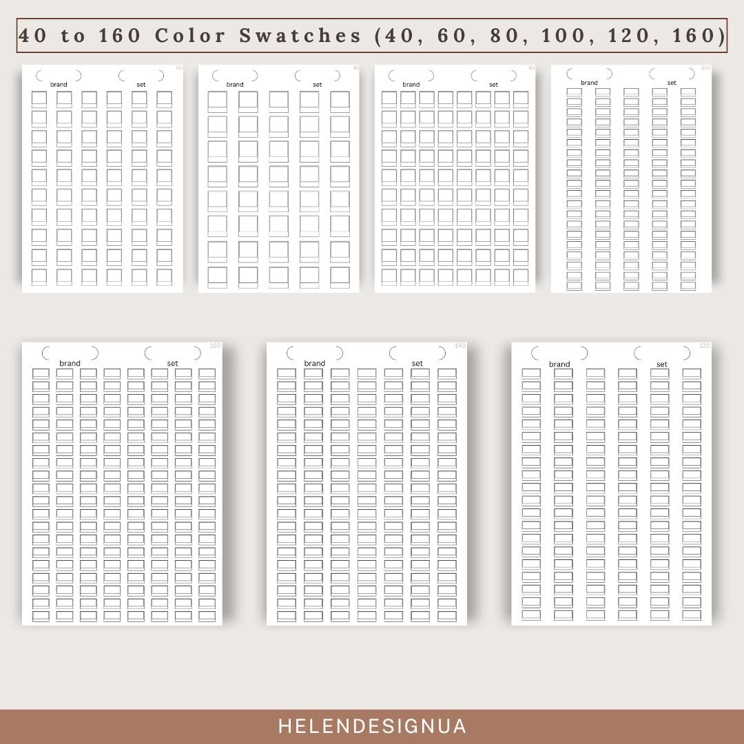 Color Swatch Chart Blank Color Chart Printable Color Swatch Template ...