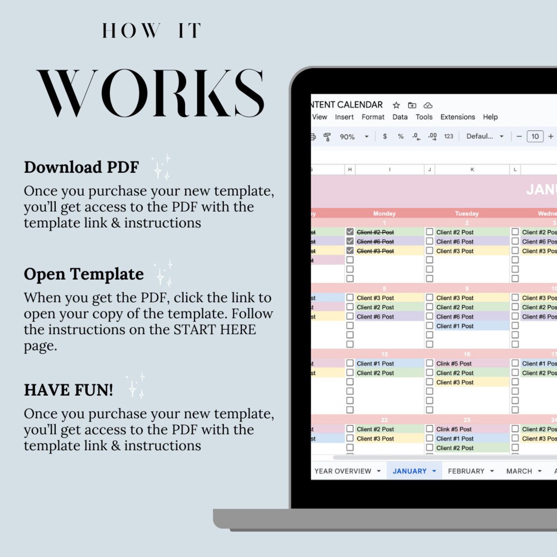 Client Task Tracker Business Planner Spreadsheet Client Management ...